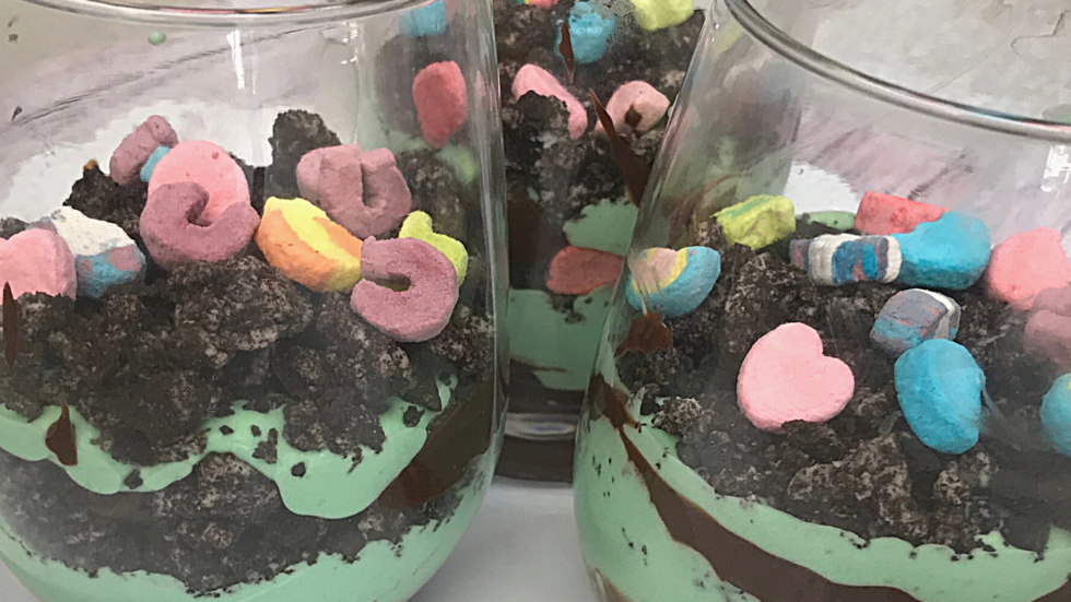 St. Patrick's Day Dirt Cup Dessert (Gluten & Dairy Free)