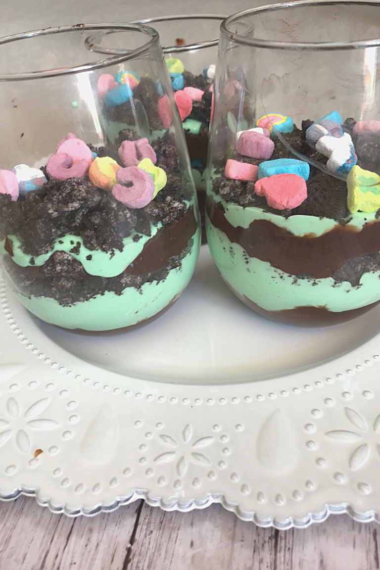 St. Patrick's Day Dirt Cup Dessert (Gluten & Dairy Free)