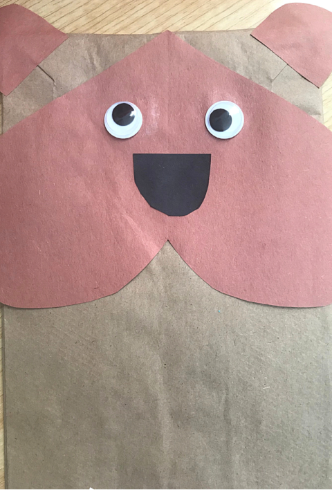 Paper Bag Groundhog's Day Puppet Craft with Free PDF