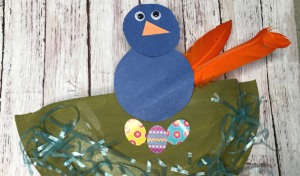 Paper Plate Spring Bird's Nest Craft for Kids