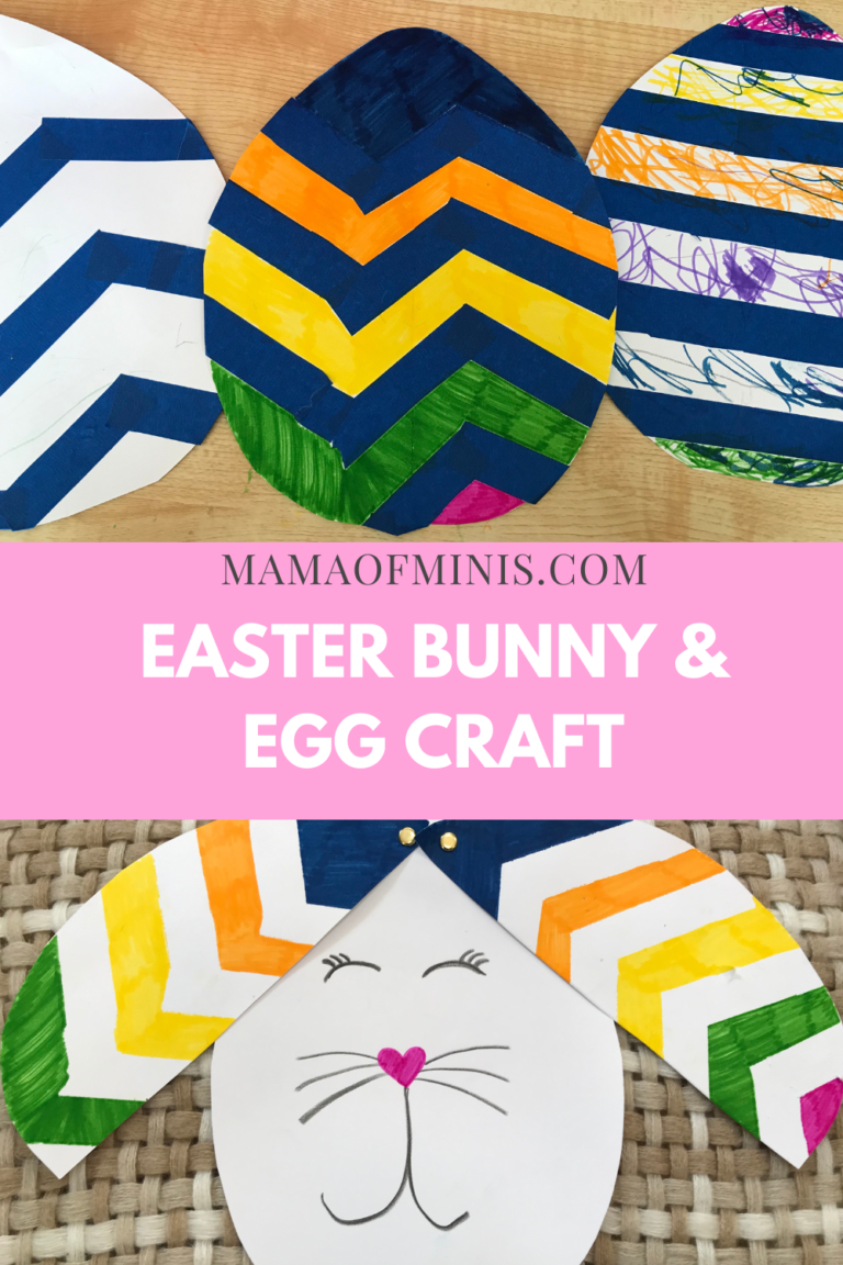 Colorful Easter Egg Craft for Kids with Free Template