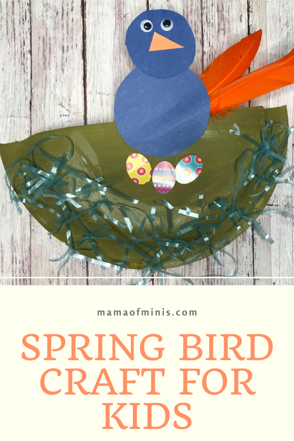 Paper Plate Spring Bird's Nest Craft for Kids