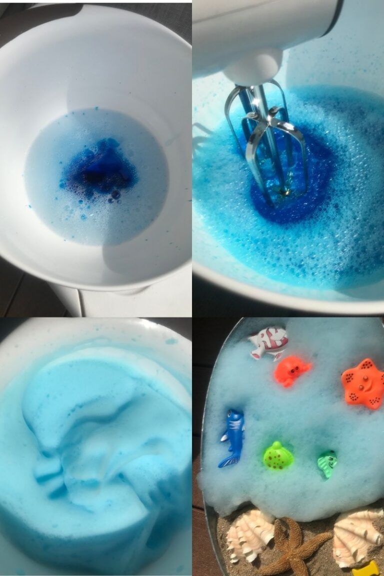How to Make Bubble Foam for Sensory Play - Mama of Minis