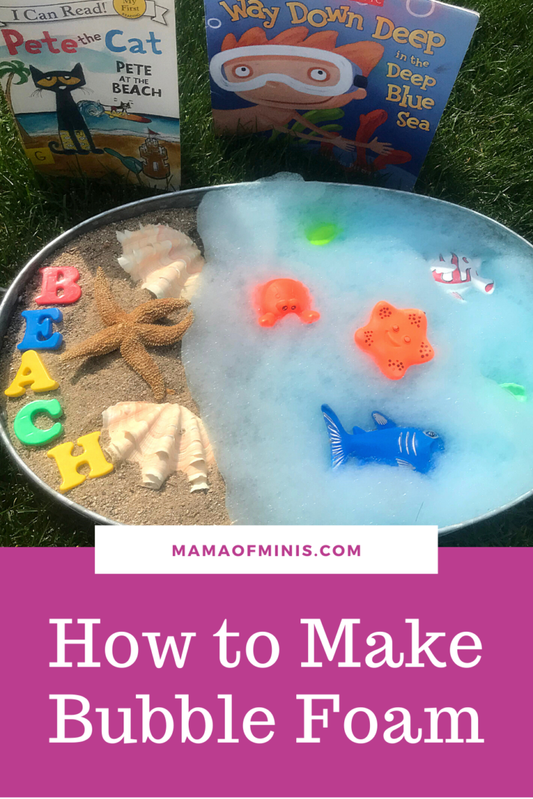How to Make Bubble Foam for Sensory Play - Mama of Minis