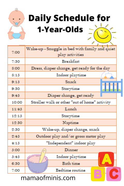 1 Year Old Daily Schedule (One and Two Nap Options)