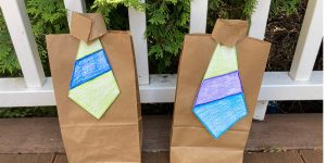 Father's Day Tie Craft Gift Wrapping with Free Tie Template