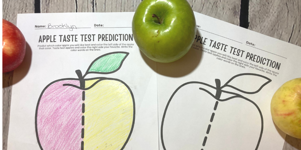 Apple Taste Testing Activity for Kids and Free Printable