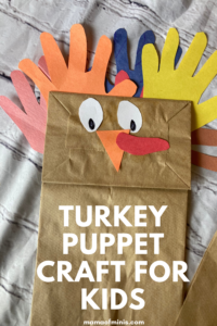 Handprint Turkey Paper Bag Puppet Craft for Kids
