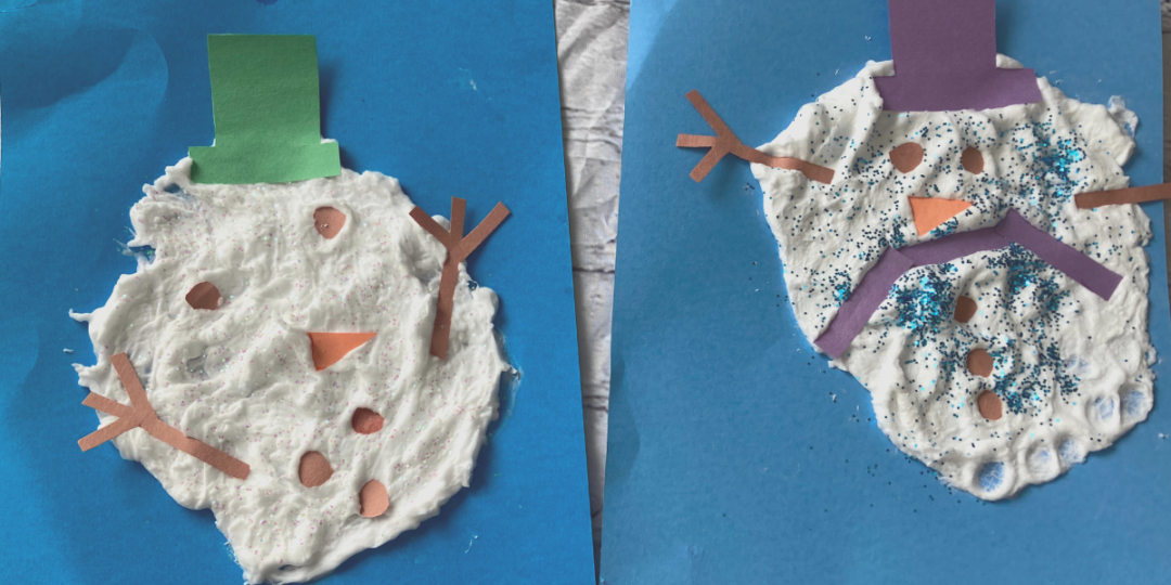 Snow Paint Melted Snowman Craft for Kids