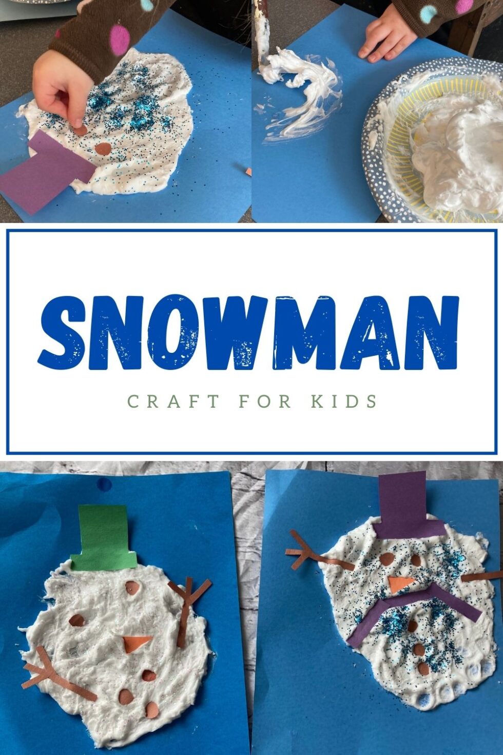 Snow Paint Melted Snowman Craft for Kids