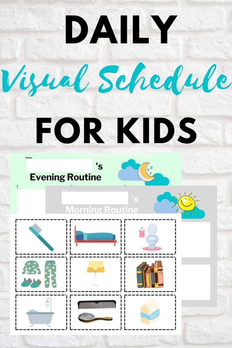 Free Customizable Visual Schedules for Toddlers