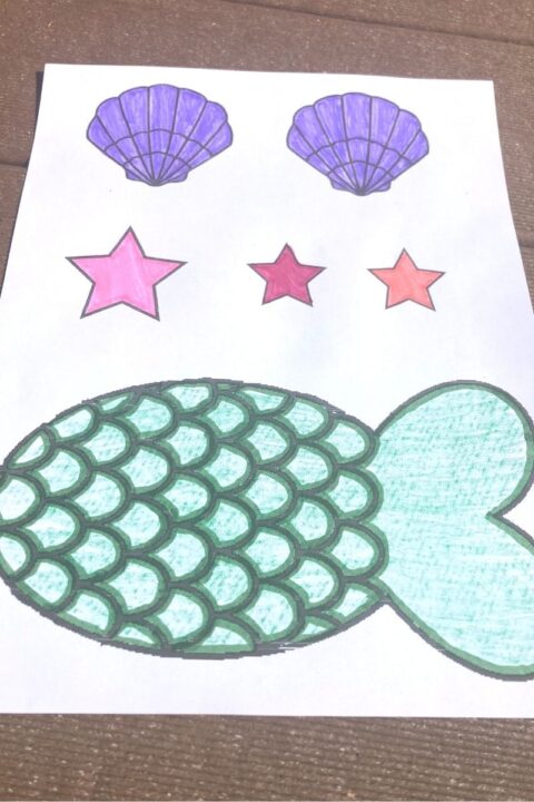 Paper Plate Mermaid Craft with Free Mermaid Tail Printable