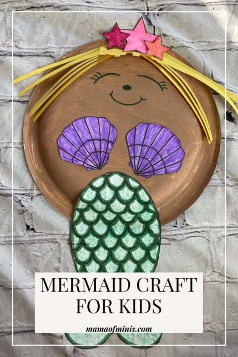Paper Plate Mermaid Craft with Free Mermaid Tail Printable