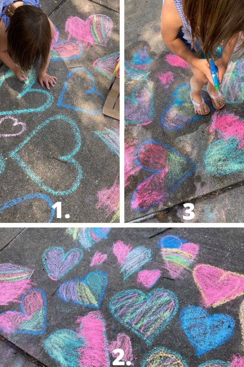 Easy Sidewalk Chalk Art Activity Mama Of Minis Easy Sidewalk Chalk Art Activity Mama Of Minis