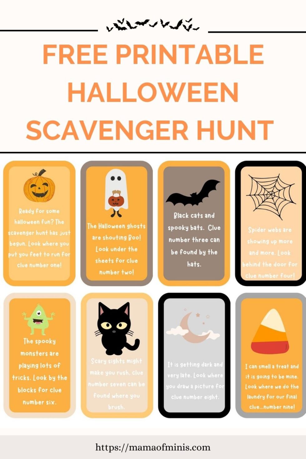 Halloween Scavenger Hunt - Free Halloween Printable