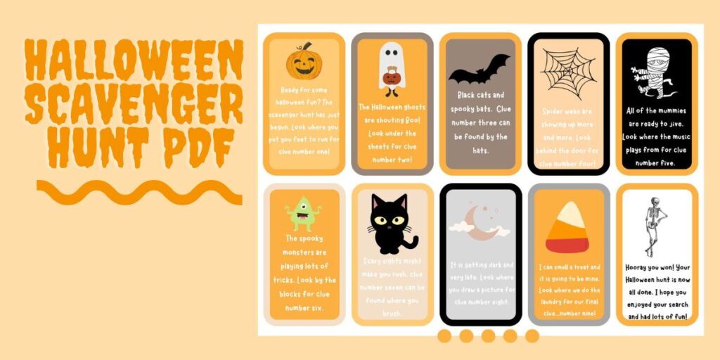 Halloween Scavenger Hunt - Free Halloween Printable