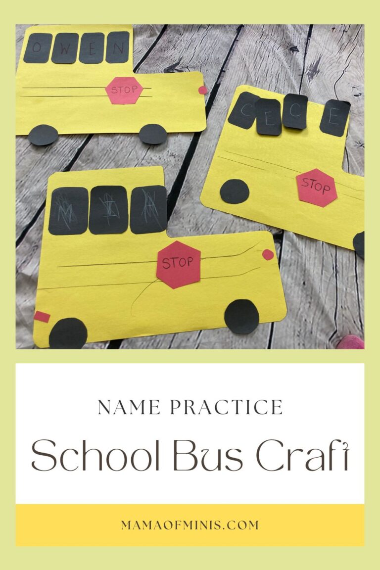 School Bus Craft for Kids - Mama of Minis