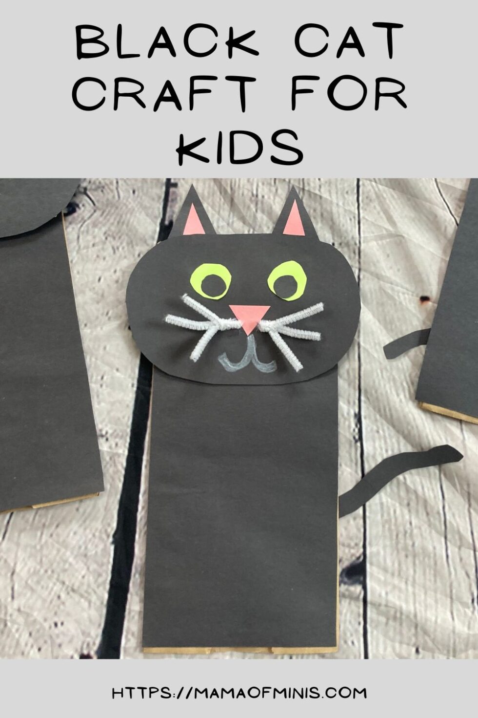Paper Bag Cat Craft for Preschool and Kindergarten