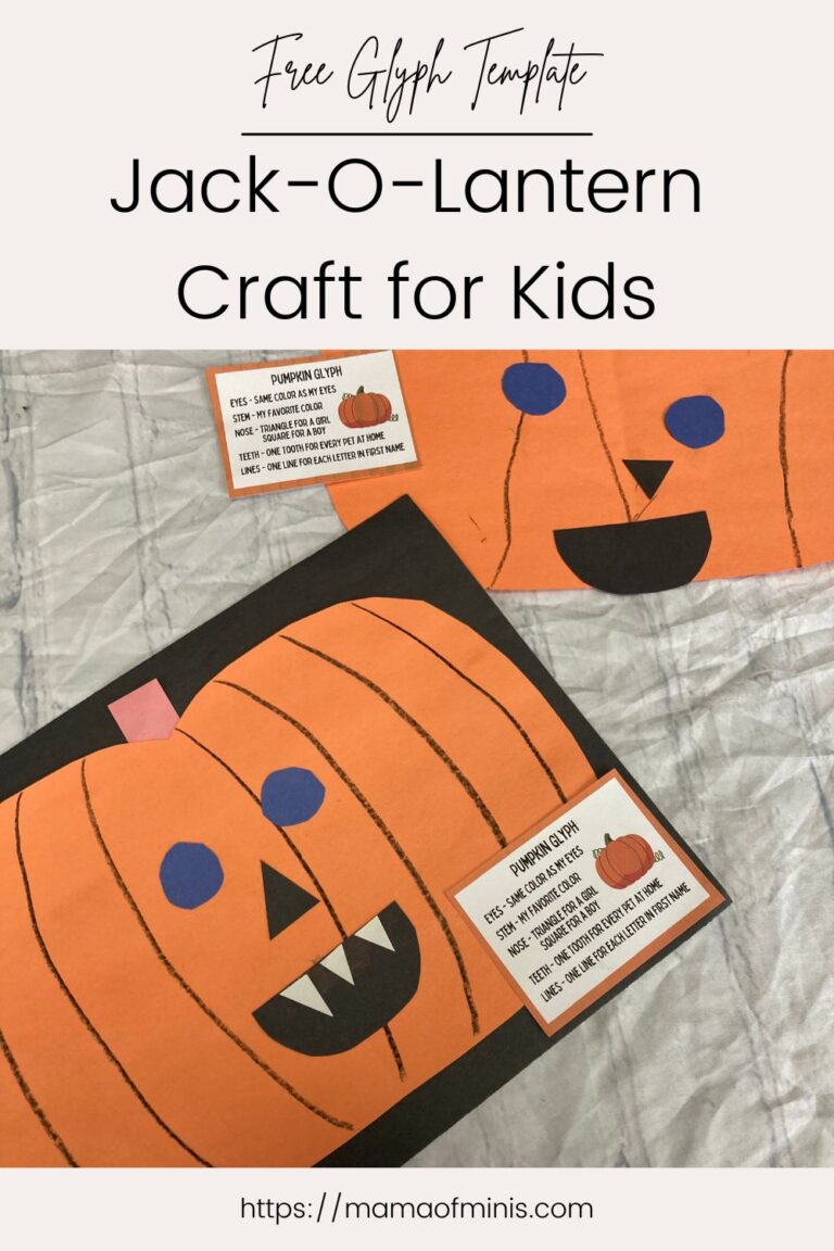 Easy Pumpkin Glyph Craft for Preschool and Kindergarten