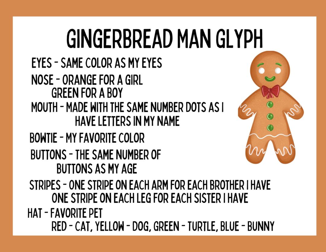 Gingerbread Man Glyph Craft for Kids - Mama of Minis