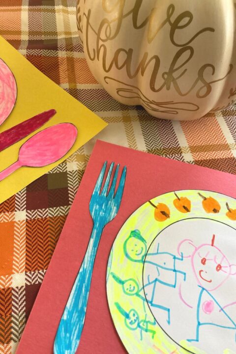 Thanksgiving Placemat Craft for Kids - Mama of Minis