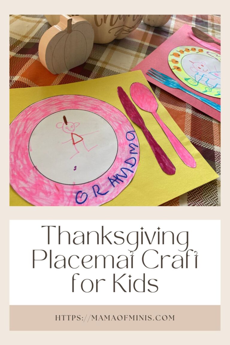 Thanksgiving Placemat Craft for Kids - Mama of Minis