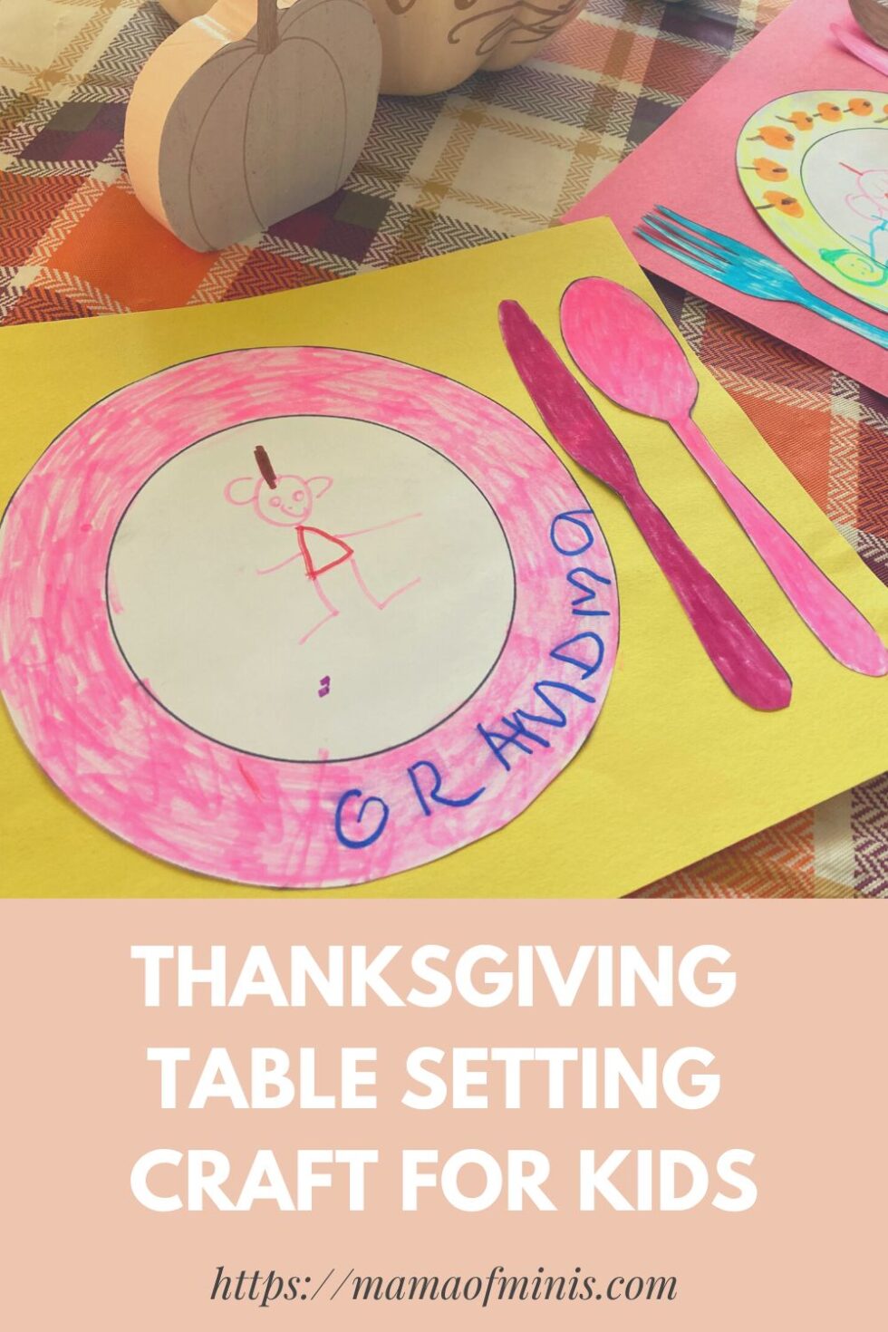Thanksgiving Placemat Craft for Kids - Mama of Minis