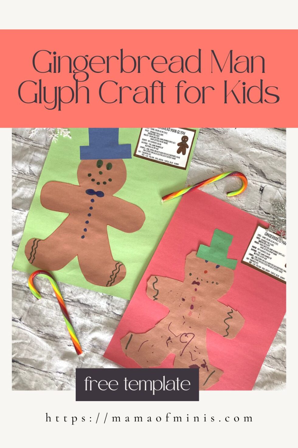Gingerbread Man Glyph Craft for Kids - Mama of Minis