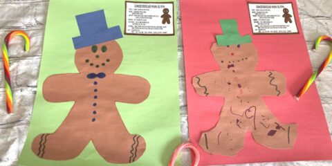 Gingerbread Man Glyph Craft for Kids - Mama of Minis