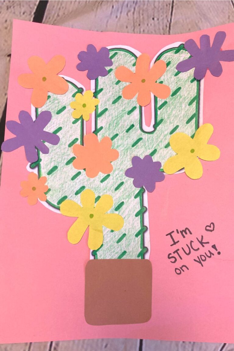 Cactus Craft for Kids with Free Cactus Printable