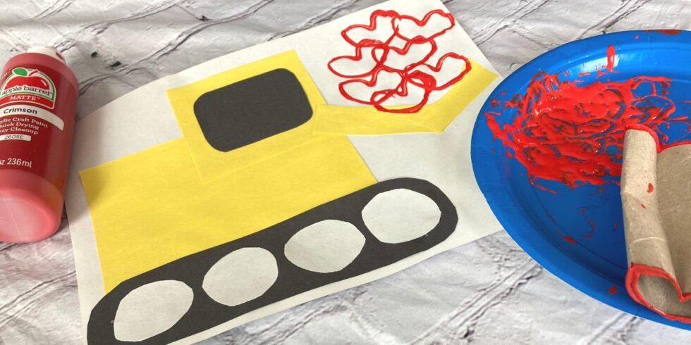 Digger Truck Craft for Kids - Mama of Minis