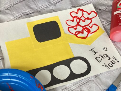 Digger Truck Craft for Kids - Mama of Minis