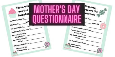 Mother's Day Questionnaire for Kids - Mama of Minis