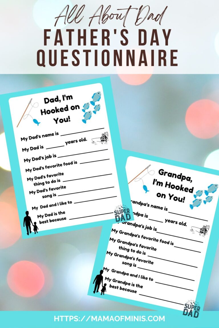 Free Printable Father's Day Questionnaire - 14 Fun Options