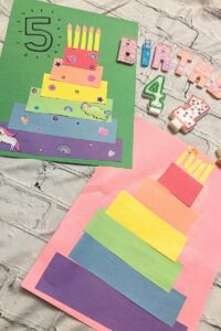 Birthday Cake Craft for Kids - Mama of Minis