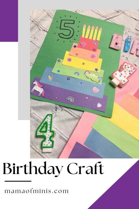 Birthday Cake Craft for Kids - Mama of Minis