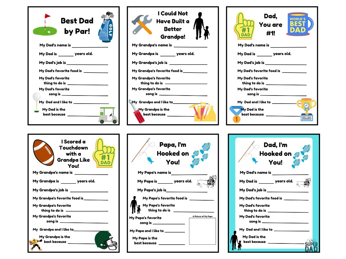 Free Printable Father's Day Questionnaire - 14 Fun Options
