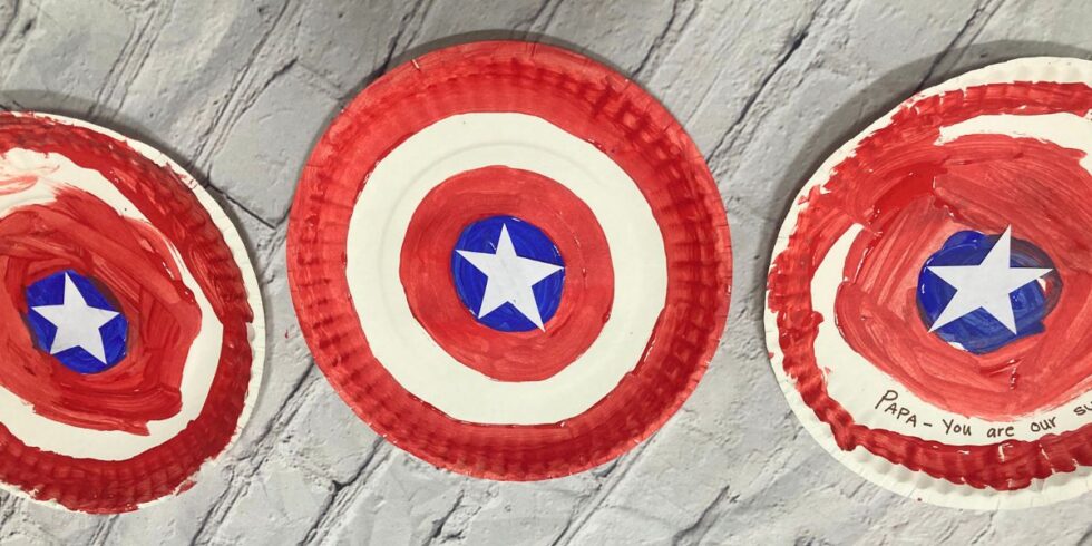 Captain America Shield Craft for Kids - Mama of Minis