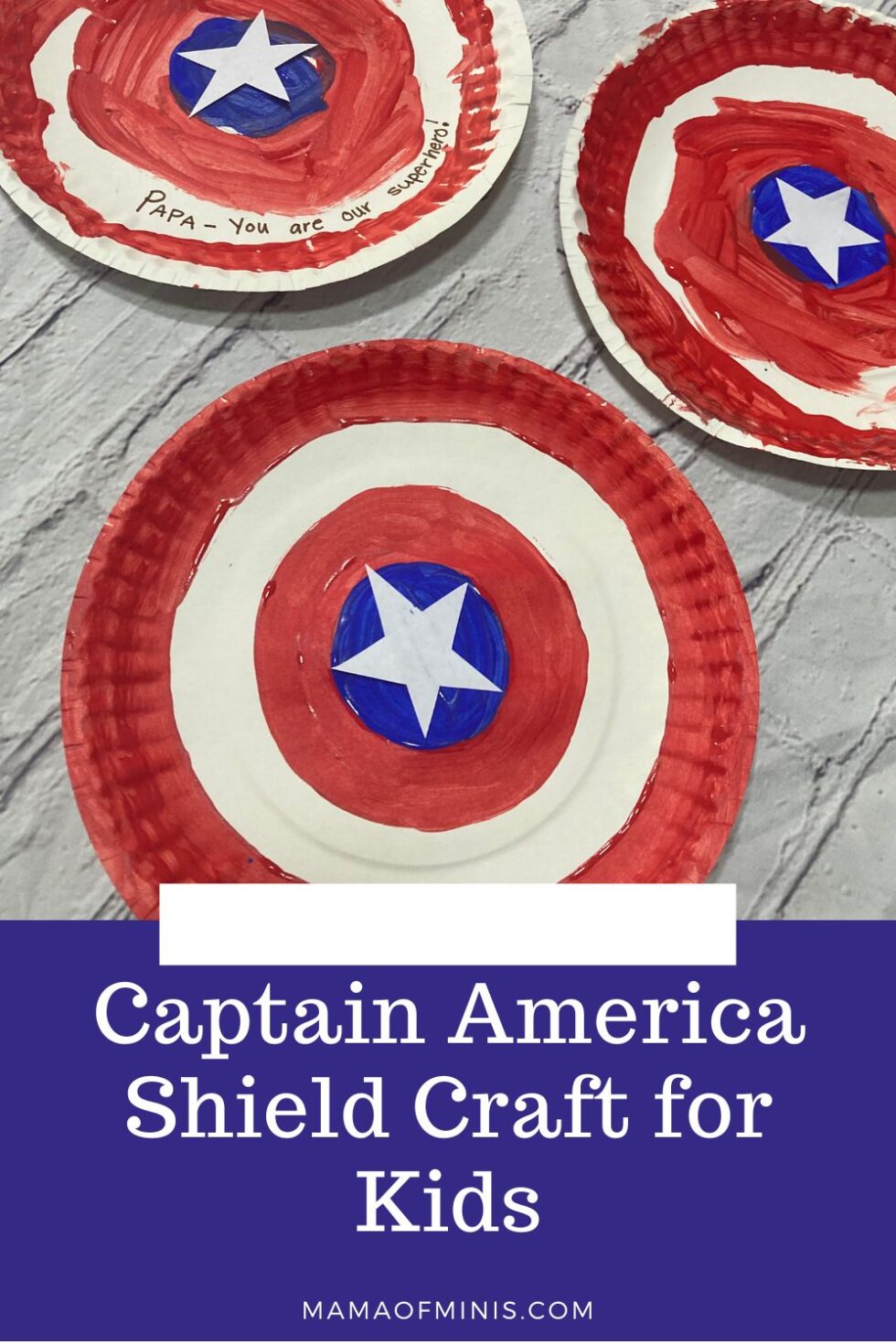 Captain America Shield Craft for Kids - Mama of Minis