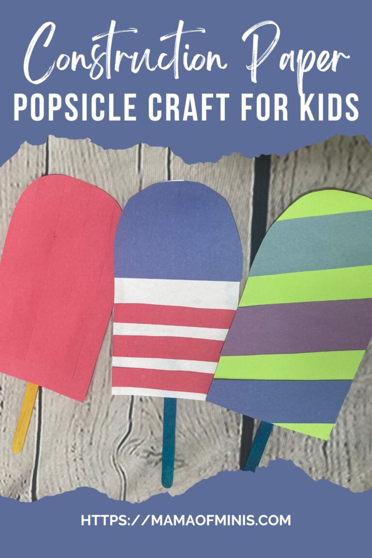 Easy Paper Popsicle Craft for Kids - Mama of Minis
