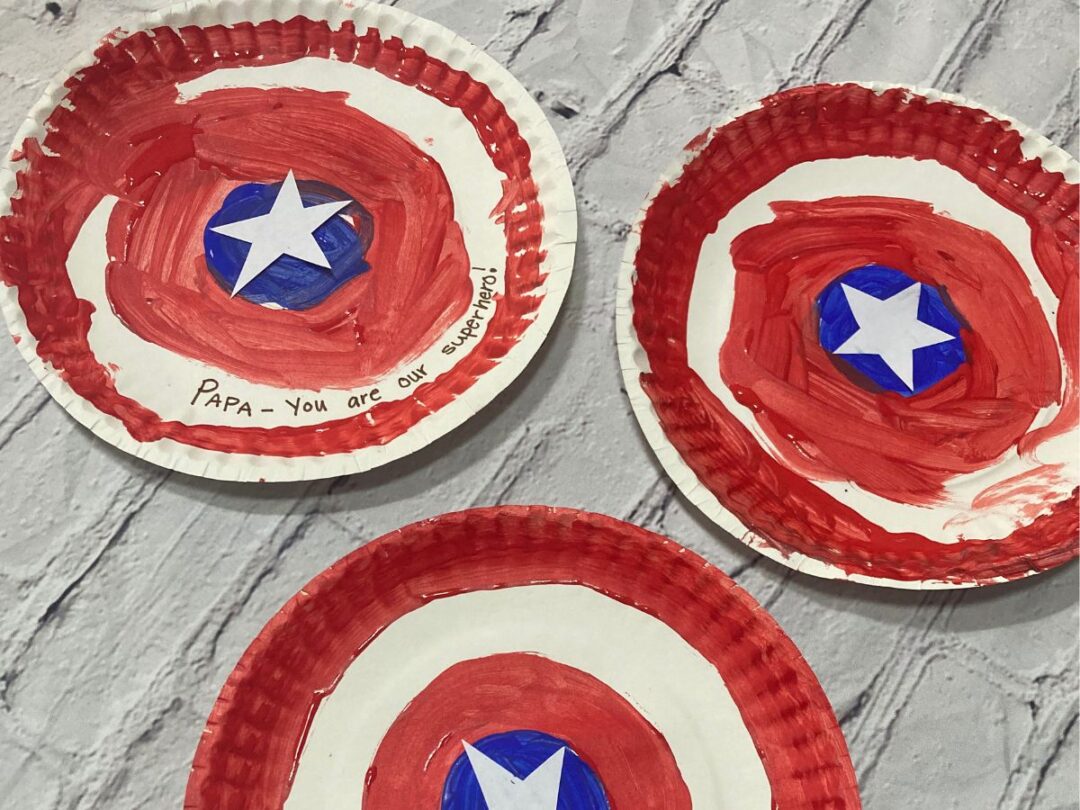 Captain America Shield Craft for Kids - Mama of Minis