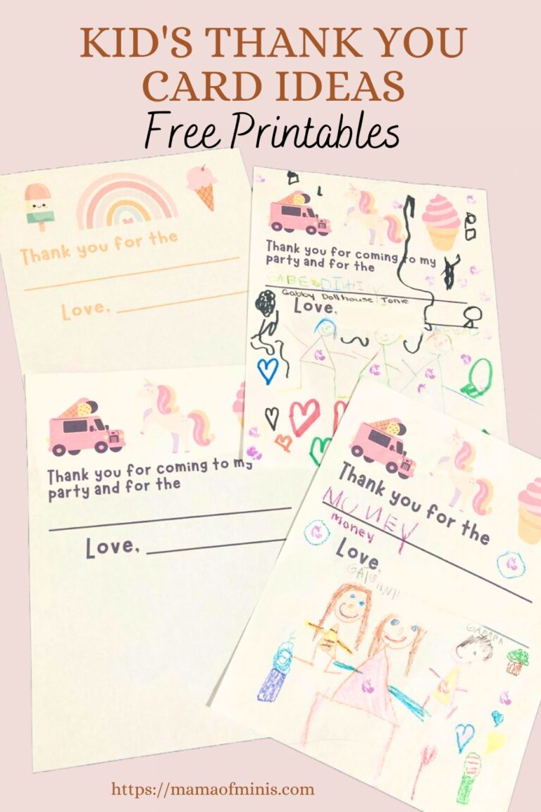 Free Kids Thank You Note Template