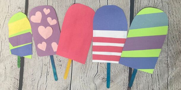 Easy Paper Popsicle Craft for Kids - Mama of Minis