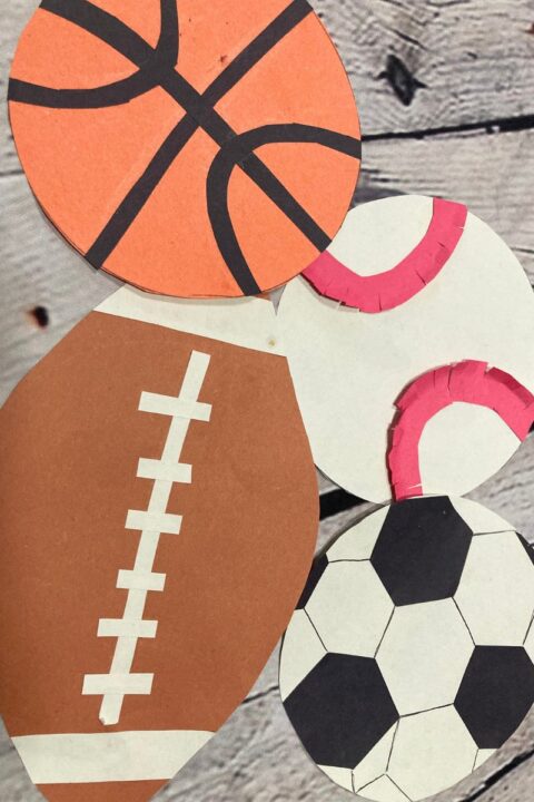 4 Easy Construction Paper Sports Crafts for Kids