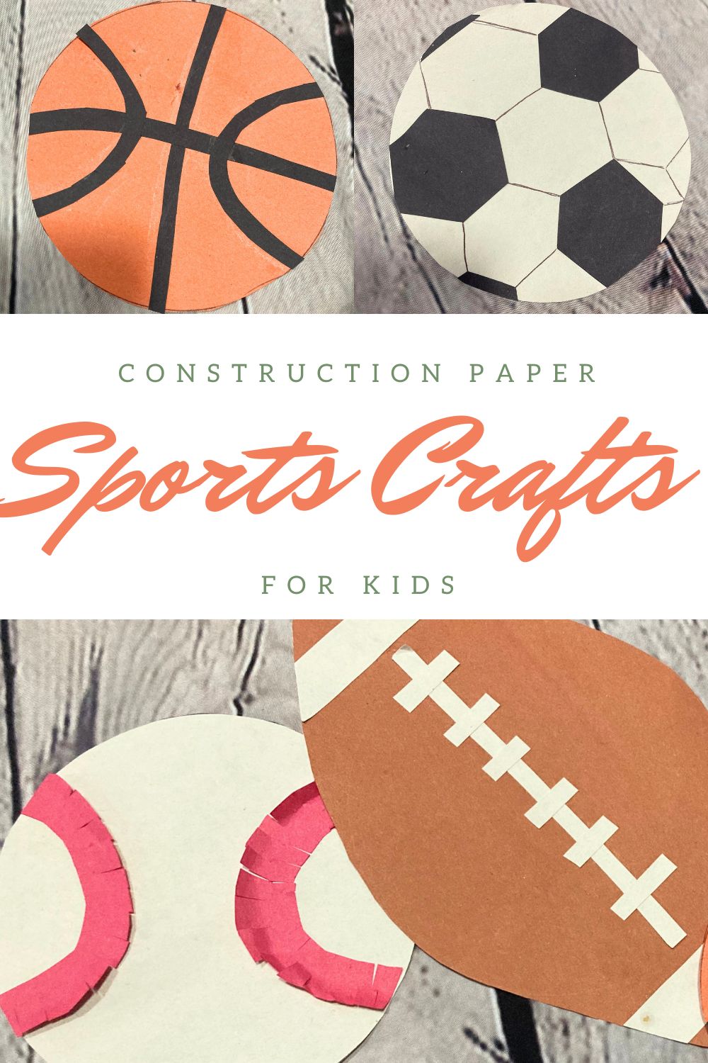 4 Easy Construction Paper Sports Crafts for Kids