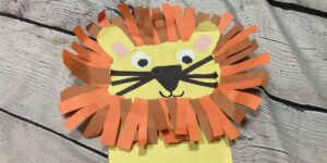 Paper Bag Lion Puppet Craft for Kids - Mama of Minis