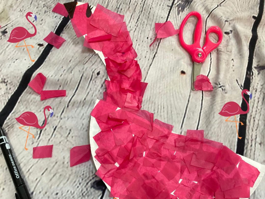 Paper Plate Flamingo Craft for Kids - Mama of Minis