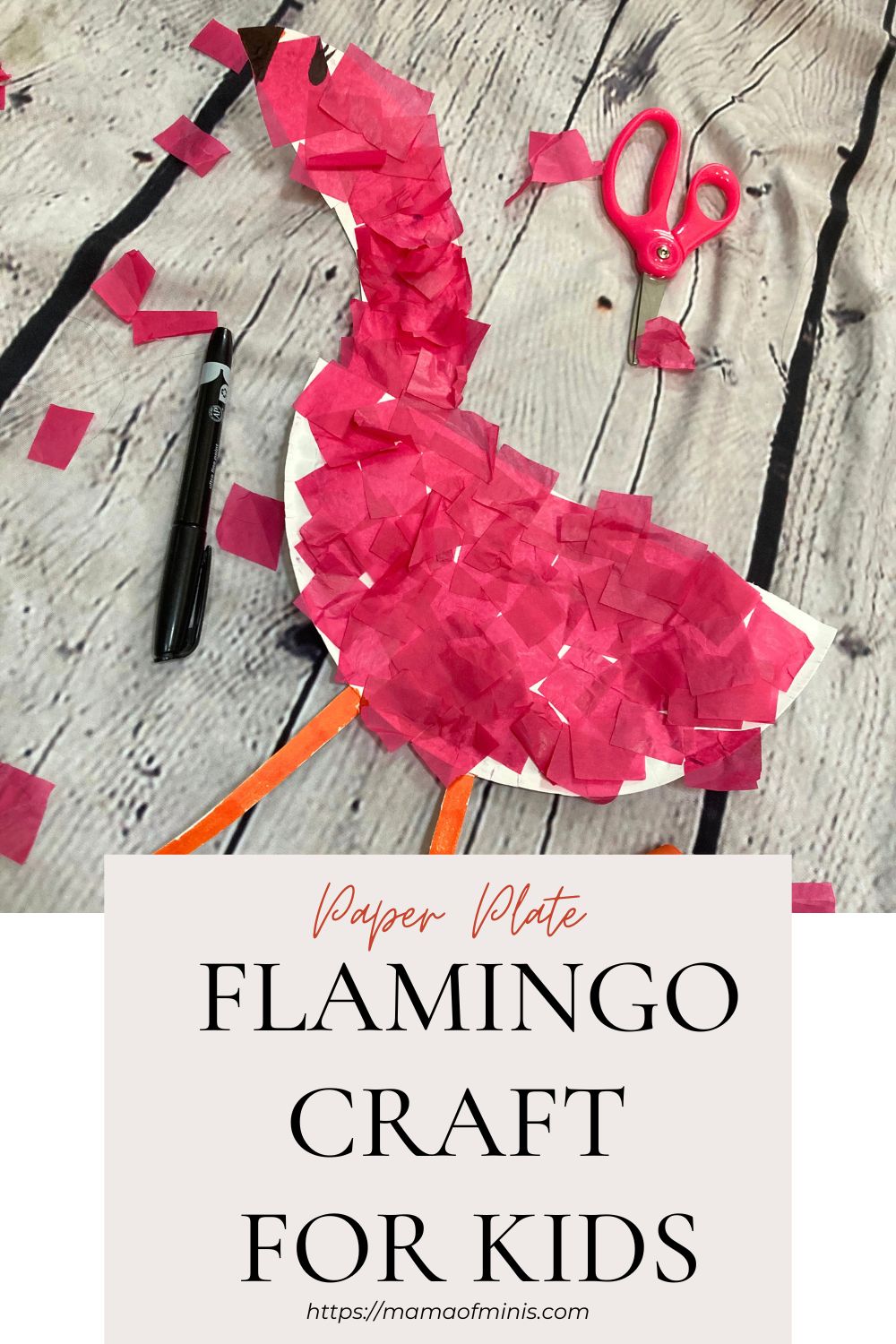 Paper Plate Flamingo Craft for Kids - Mama of Minis