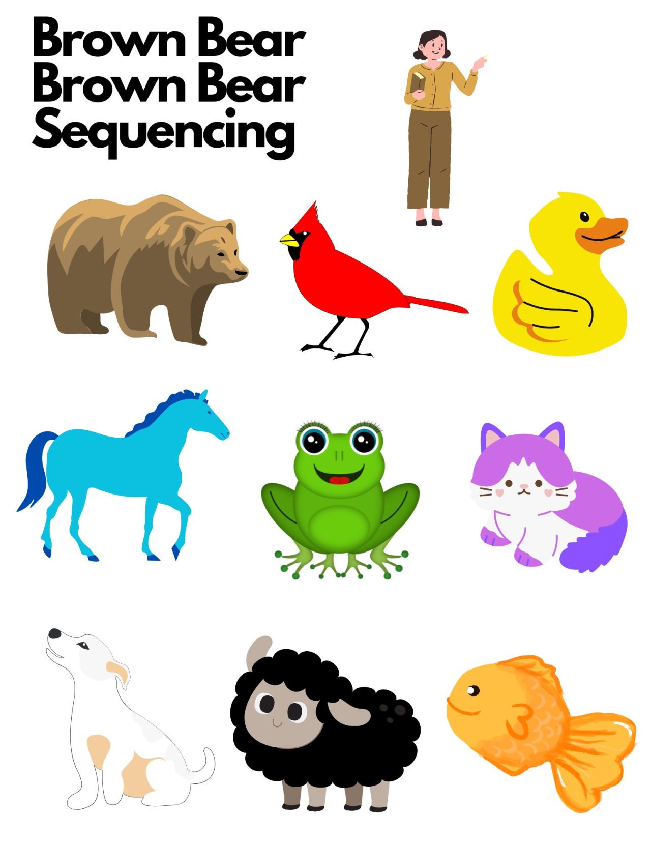 Brown Bear Brown Bear Sensory Bin and Free Printable