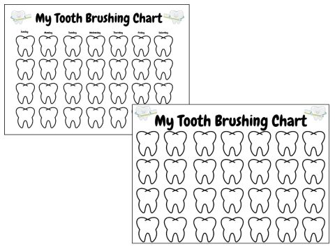 7 Totally Free Tooth Brushing Charts for Kids